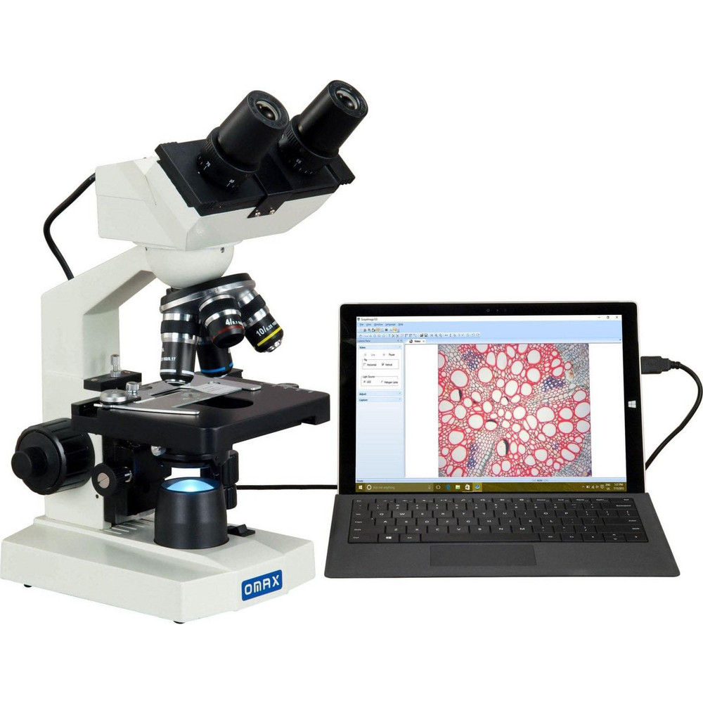 AmScope - 40X-2000X 1.3MP Digital Integrated Microscope with LED ...