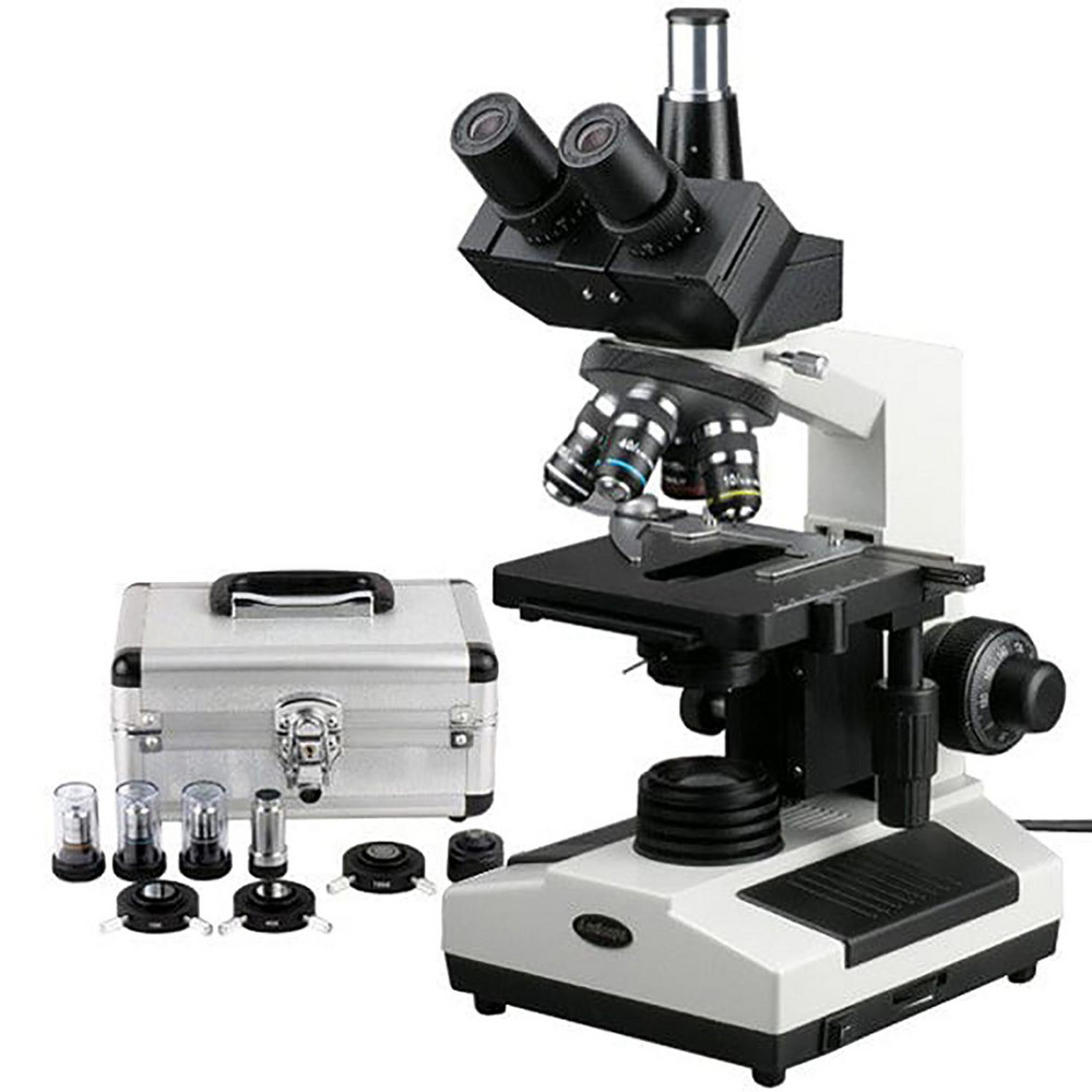 AmScope - 40X-2000X Phase-Contrast Trinocular Biological Compound Microscope | MSC Direct