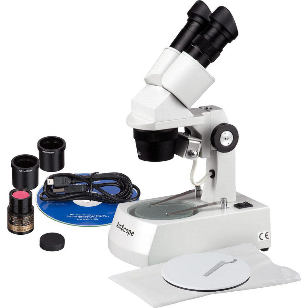 AmScope - 20X-80X Compact Multi-Lens Stereo Microscope with Reverse ...