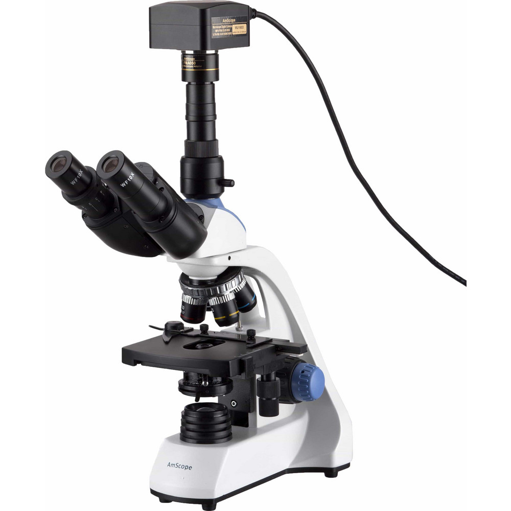 AmScope - 40X-2500X LED Trinocular Compound Microscope w 3D Two-Layer ...