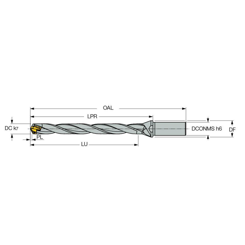 Iscar - Replaceable-Tip Drill: 19 to 19.9 mm Dia, 192.9 mm Max Depth ...
