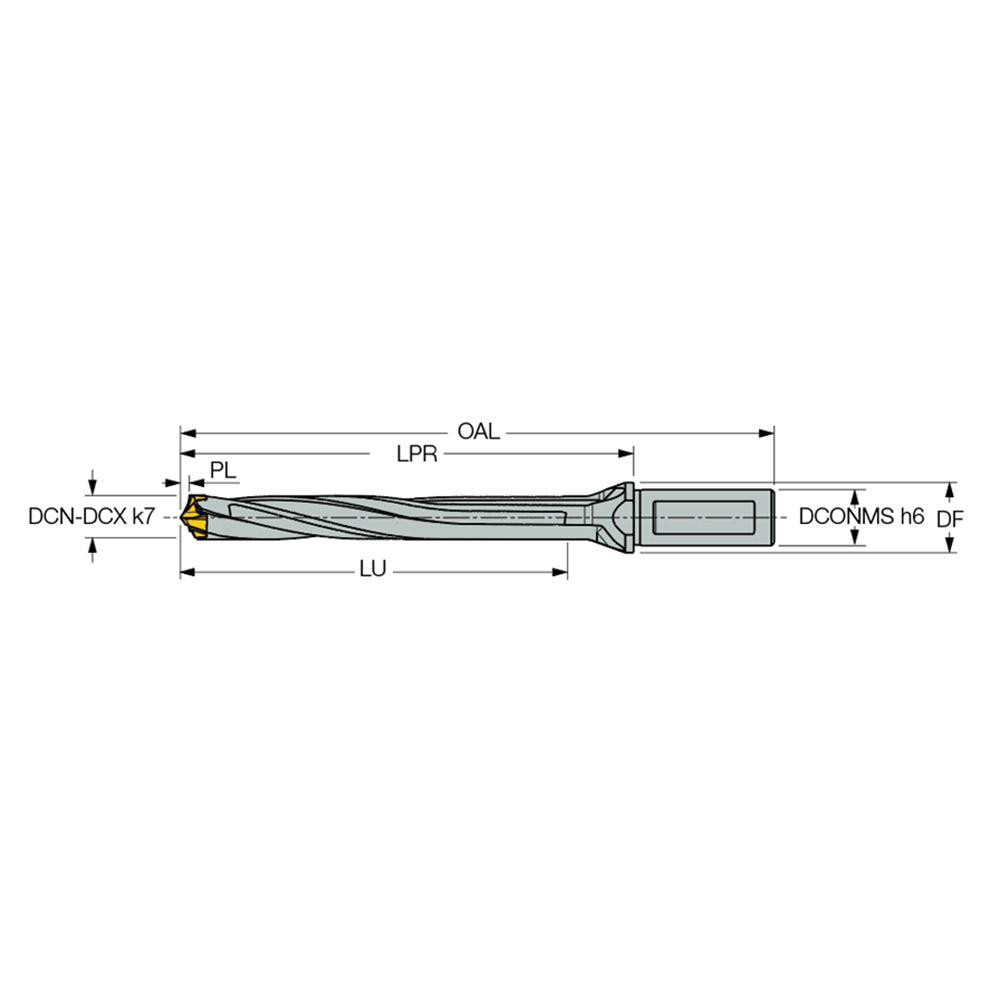 Iscar - Replaceable-Tip Drill: 19 to 19.9 mm Dia, 156.1 mm Max Depth ...