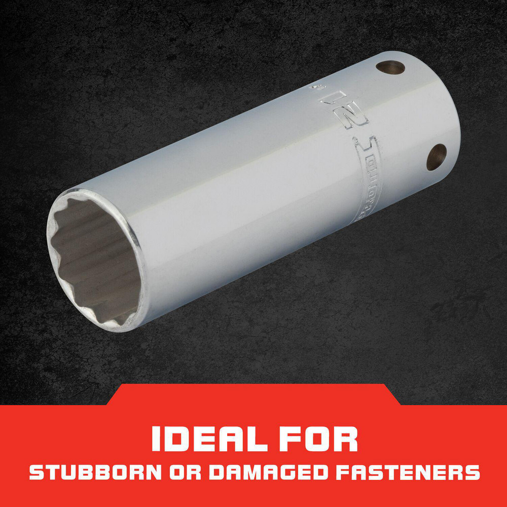 Proto - Deep Hand Socket: 1/2" Drive, 21.00 mm Socket, 12-Point | MSC ...