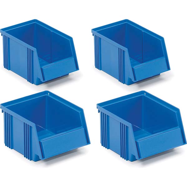 Treston - Plastic Hang & Stack Bin: Blue | MSC Industrial Supply Co.