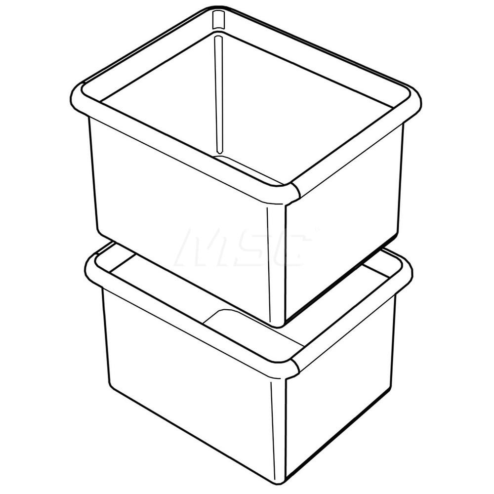 Rubbermaid - Cart Accessories: Accessory Type: Bins; For Use With: HIGH ...