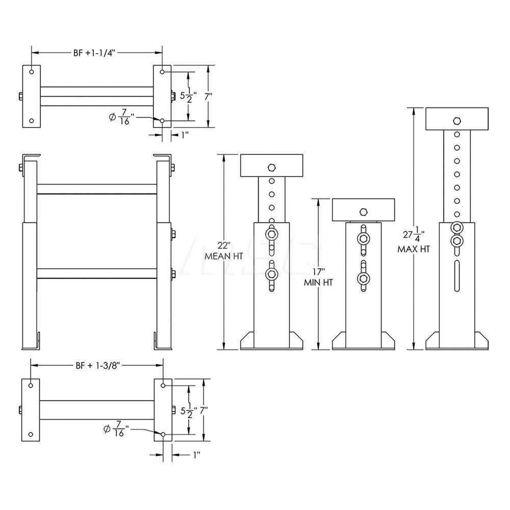Ashland Conveyor - Conveyor Accessories: Type: H-Stand; Material: Steel ...