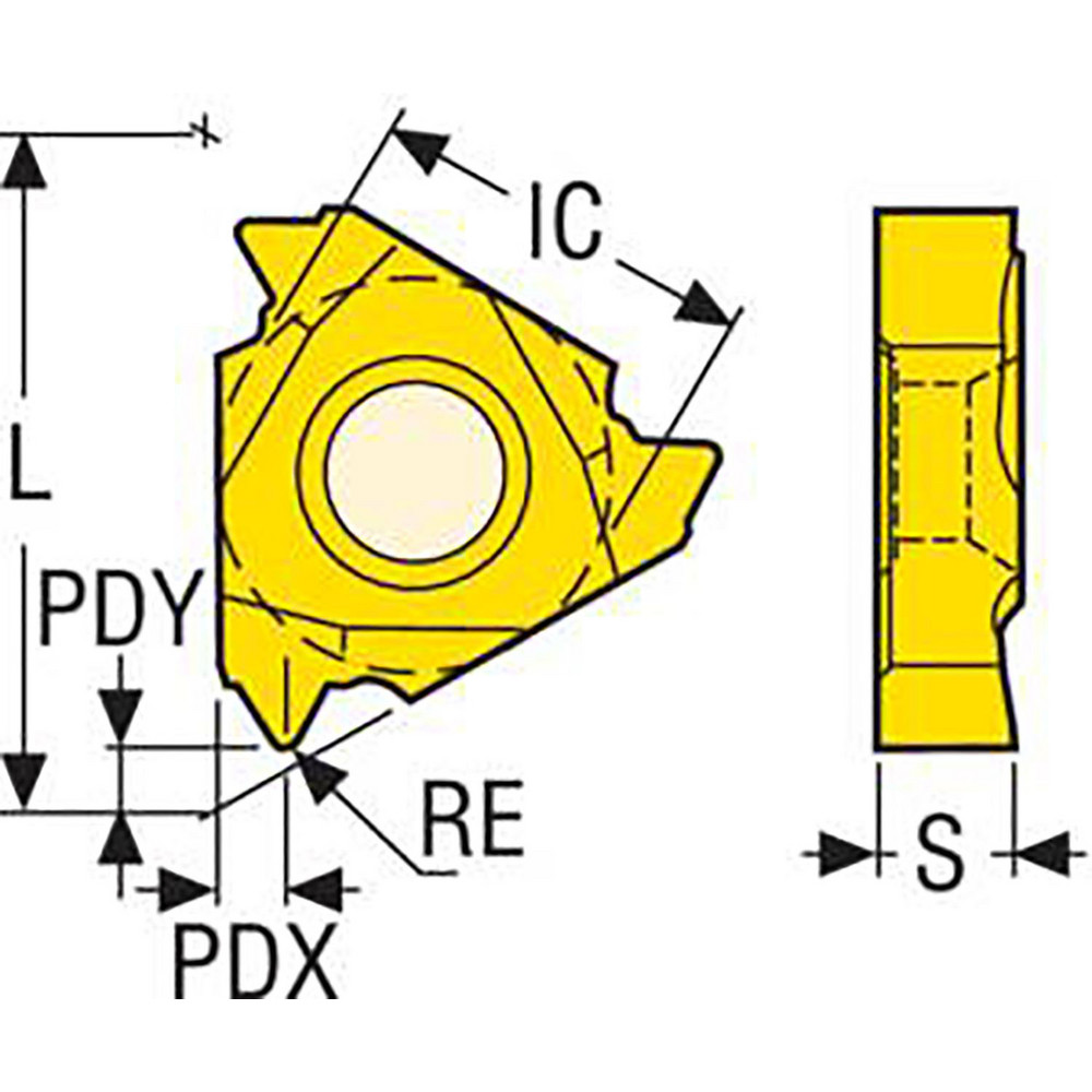 Seco - Laydown Threading Insert: 16NR20UN TTP2050, Carbide | MSC Direct
