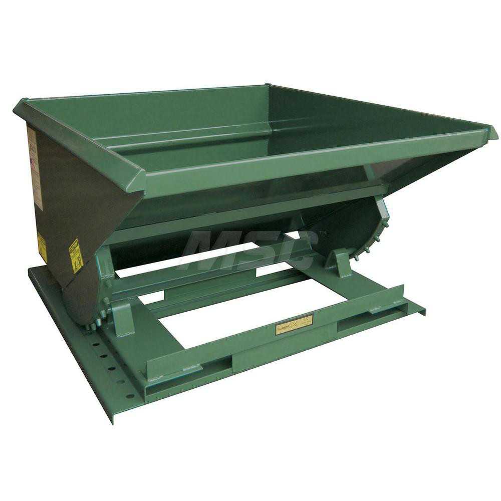 Vestil - 1CY 4000# CAP GREEN STL SELF-DUMP HOPPER | MSC Direct