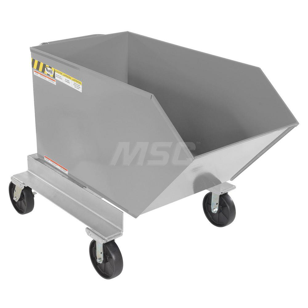 Vestil - Stationary Tilt Hopper: 2,000 lb Capacity, 35" Wide, 58.88 ...