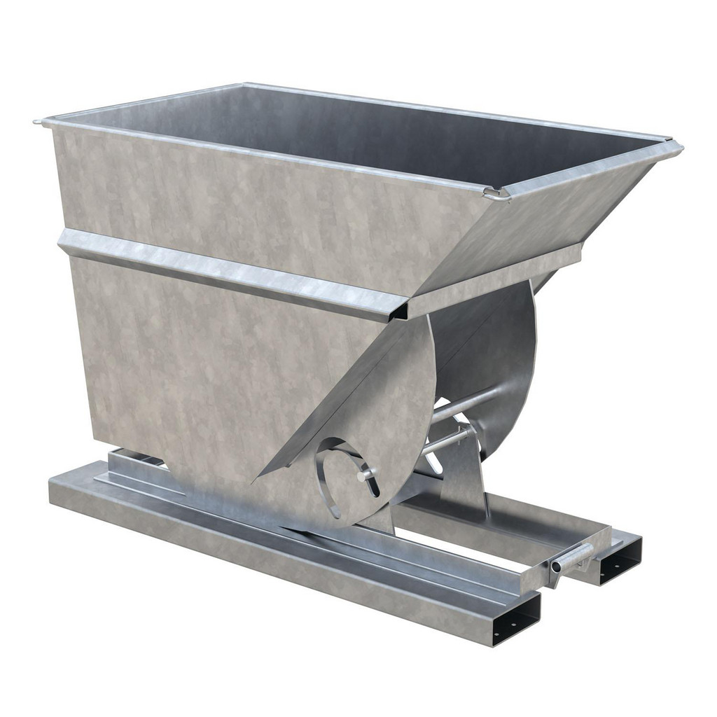 Vestil - Stationary Tilt Hopper: 6,000 lb Capacity, 32" Wide, 62" Long ...