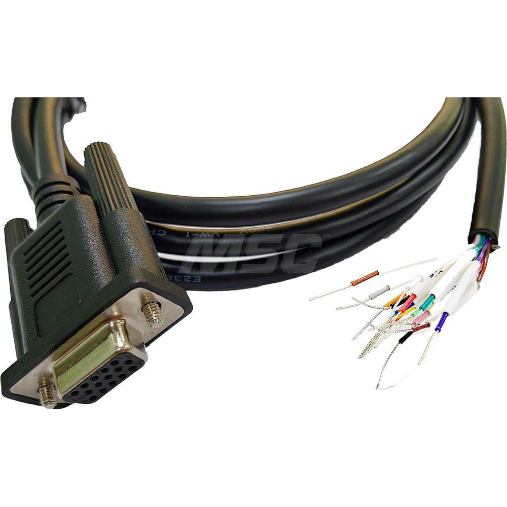 CompuCablePlusUSA - 5' Female Serial Connector DB15 Computer Data Cable ...