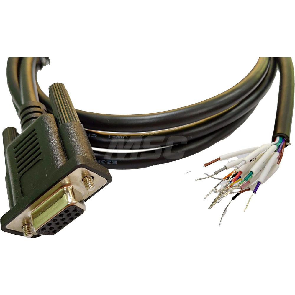 CompuCablePlusUSA - 10' Female Serial Connector DB15 Computer Data ...