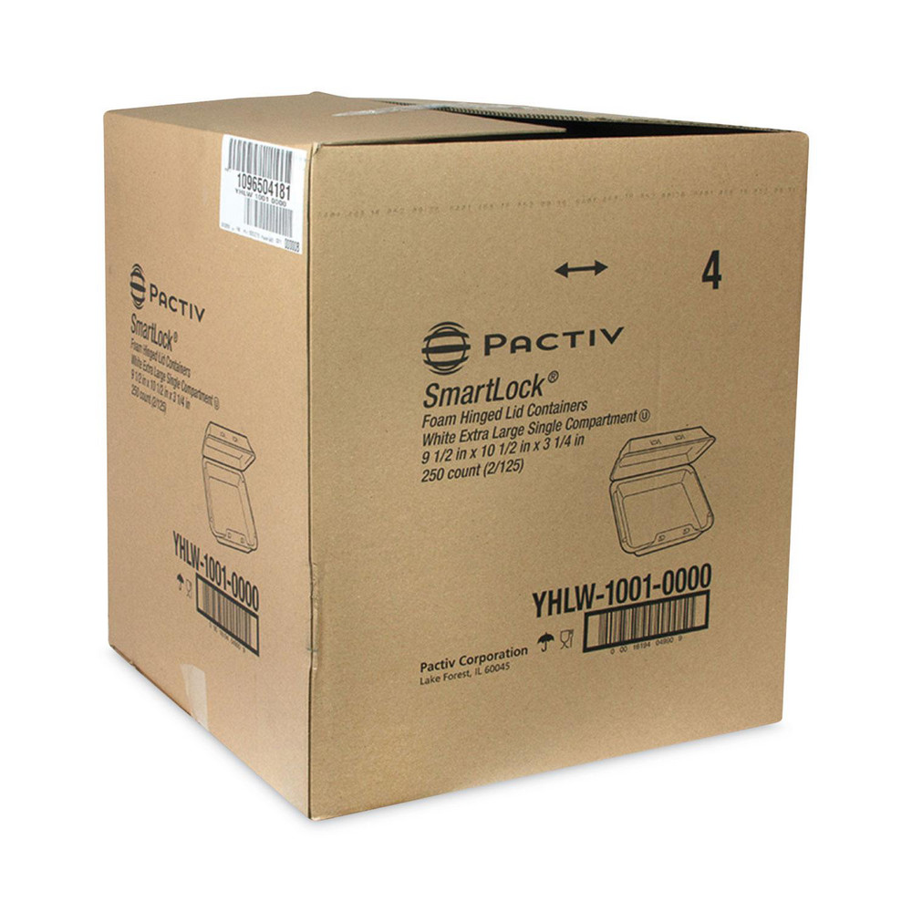 Pactiv - Food Storage Container: Square, Hinged Lid | MSC Direct
