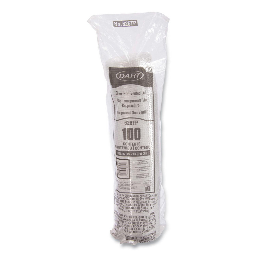 DART - Cup Lid: Flat, PETE Plastic, Clear | MSC Direct