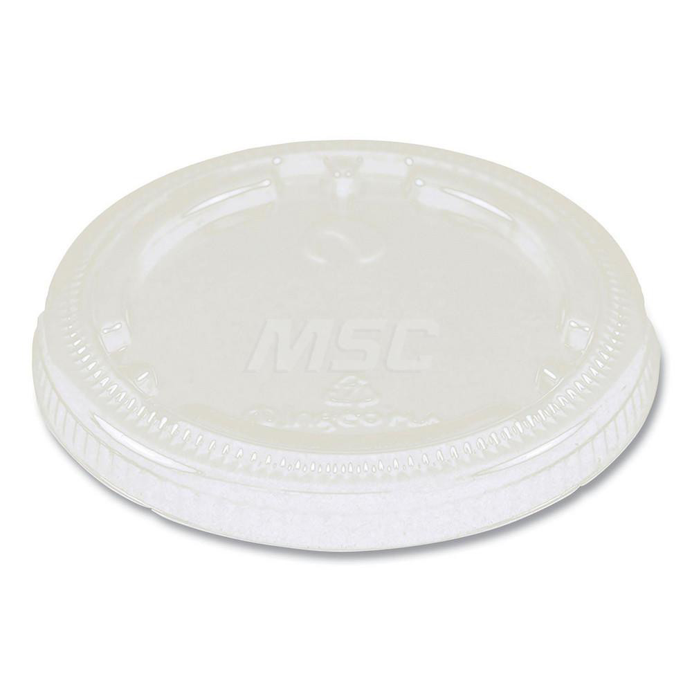 World Centric - Cup Lid: Flat, PLA Compostable Plastic, Clear | MSC Direct