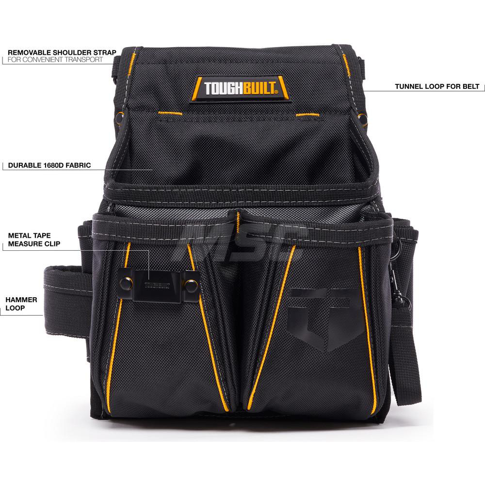 Toughbuilt - Tool Pouch: 14 Pockets, Polyester, Black - 14182000 - MSC ...