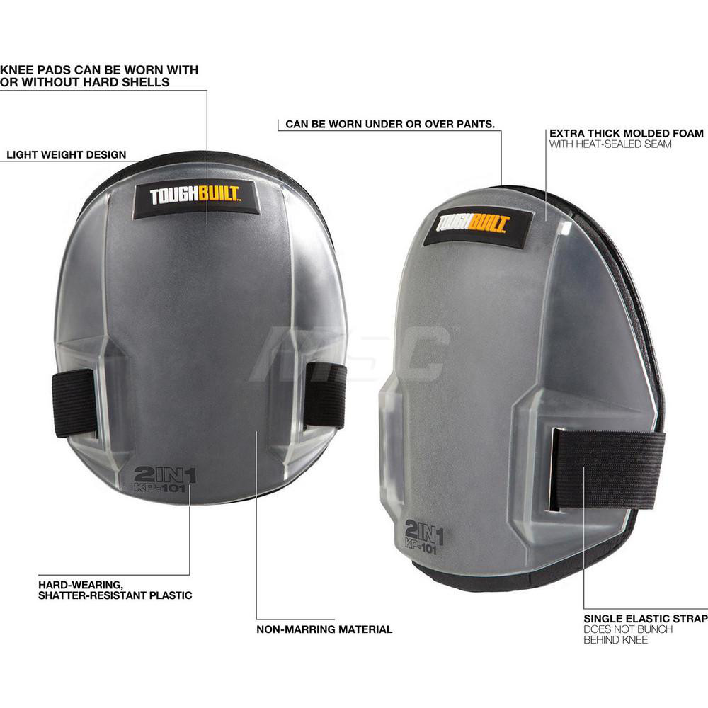 Toughbuilt - Size Universal, Hook & Loop, Hard Protective Cap, Knee Pad ...