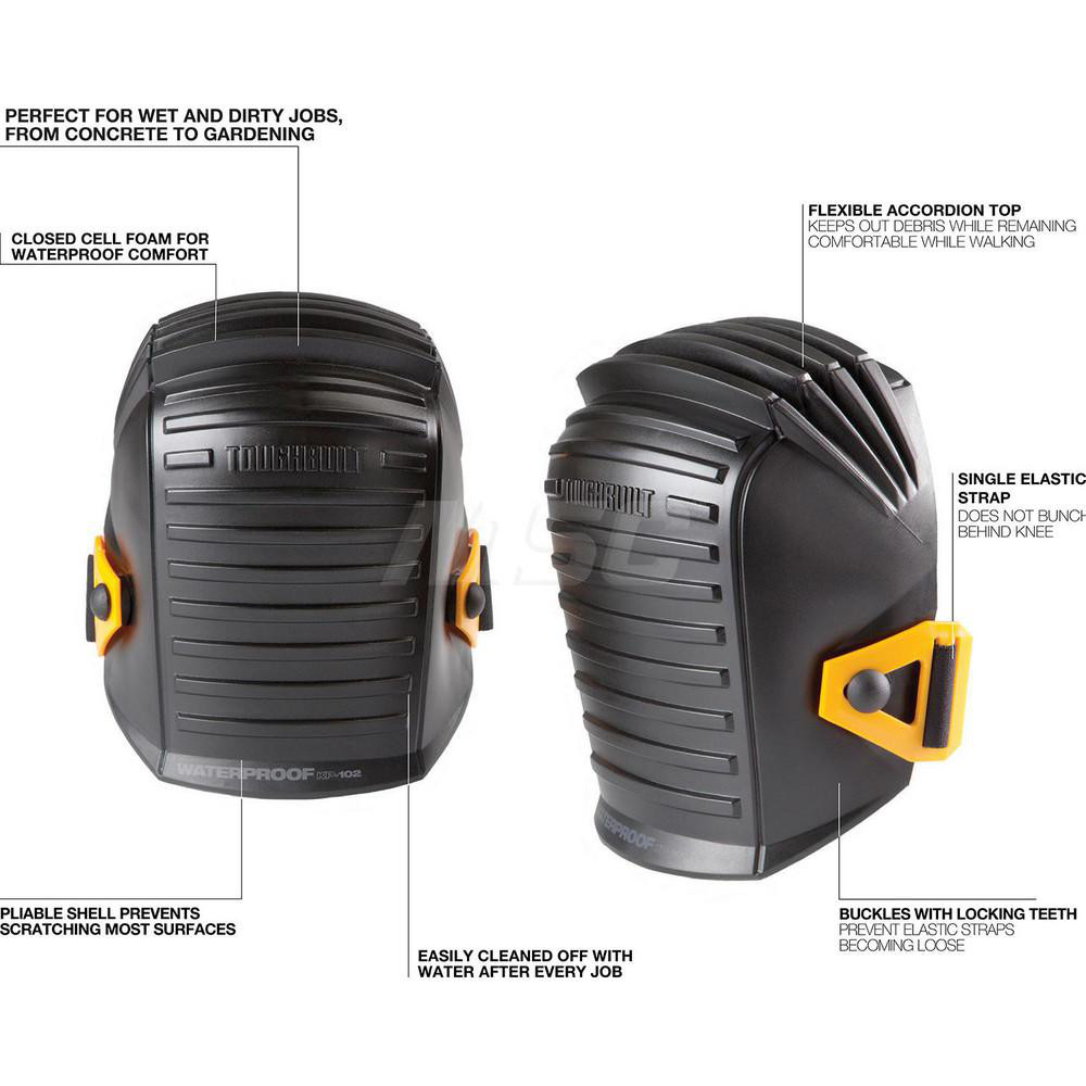 Toughbuilt - Size Universal, Hook & Loop, Hard Protective Cap, Knee Pad ...