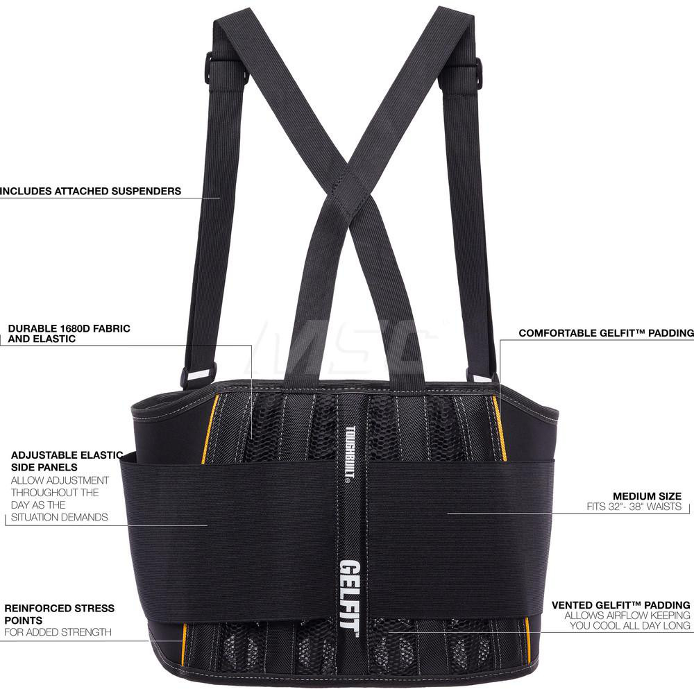 Toughbuilt - Back Support: Medium, 32 to 38" Waist, 38" Belt Width ...