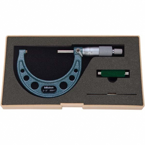 Mitutoyo - Mechanical Outside Micrometer: 3" Range, 0.0001" Graduation ...
