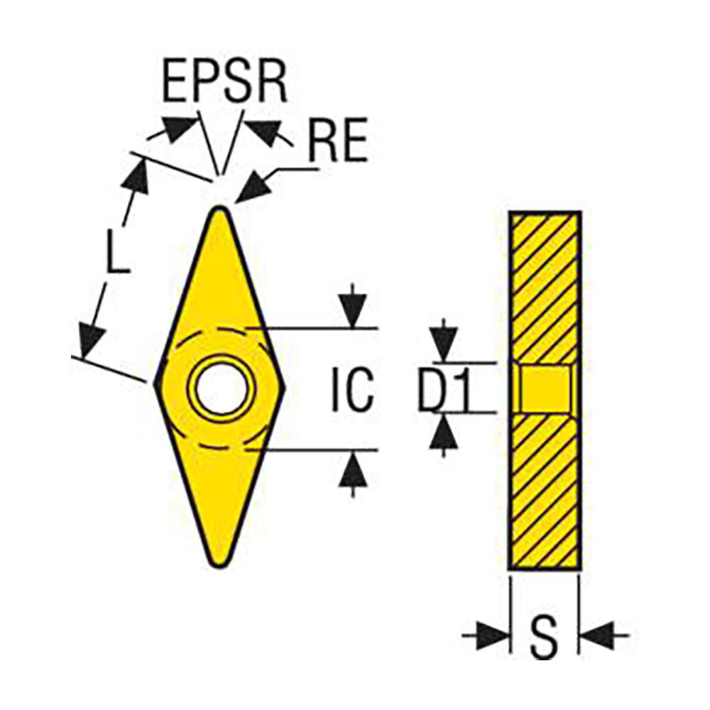 Seco - Turning Insert: VNMG431-MR4-48 883, Carbide | MSC Direct