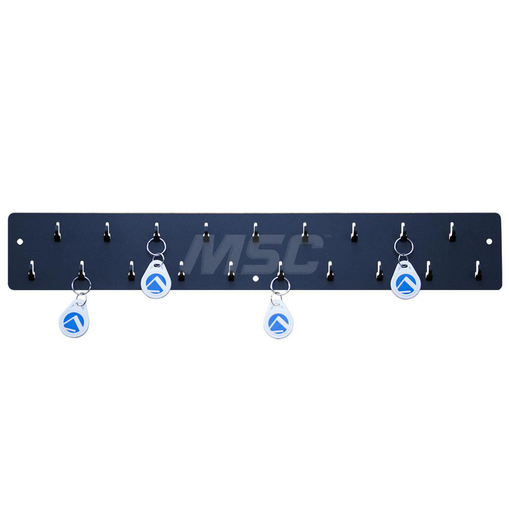 Pyramid - Industrial Key Rack: Powder Coated Steel, 19 Hooks, Black ...