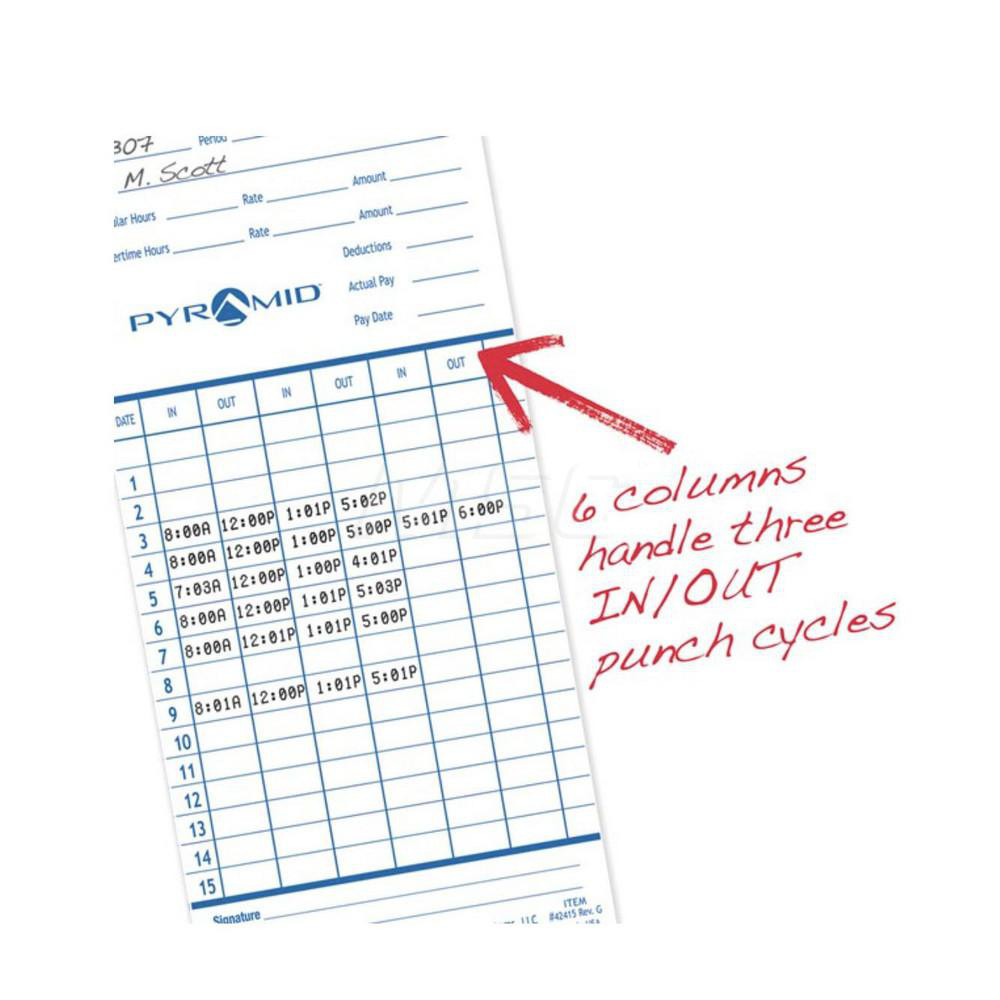 Pyramid - Pyramid Time Cards: 1000 Pack | MSC Direct