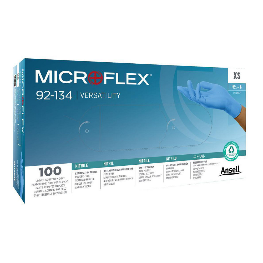 Ansell - Disposable Gloves: Series Microflex, Size Small, 2.8 mil, Not ...
