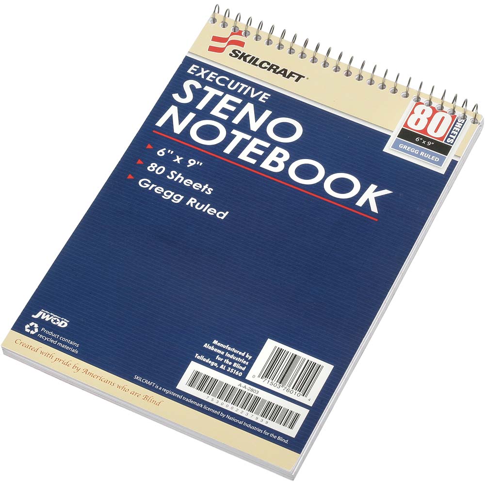 Ability One Notebook 80 Sheets Gregg Ruled MSC Industrial Supply Co 