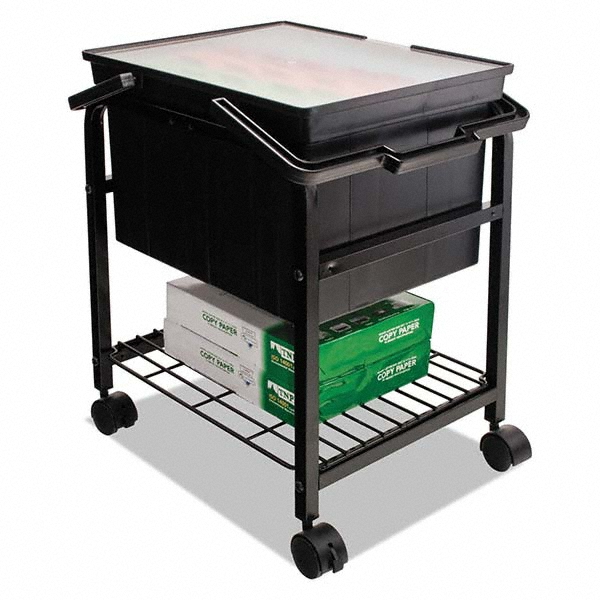 ADVANTUS - File Utility Cart: 17" Long, 14" Wide, Steel, Black | MSC Direct