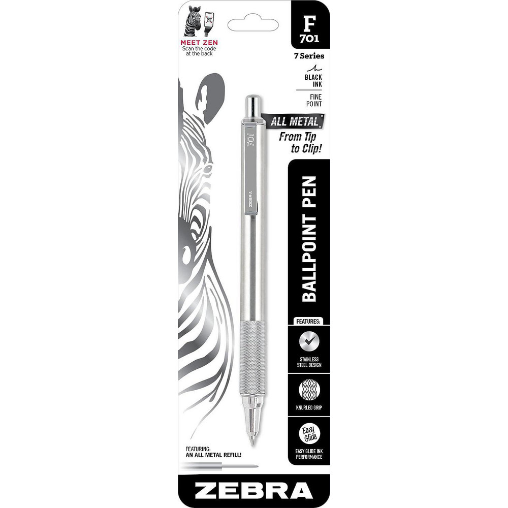 Zebra Pen - Ball Point Pen: 0.7 mm Tip, Black Ink | MSC Direct
