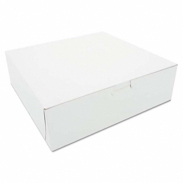 SCT - Tuck-Top Bakery Boxes, 10w x 10d x 3h, White, 200/Carton | MSC Direct