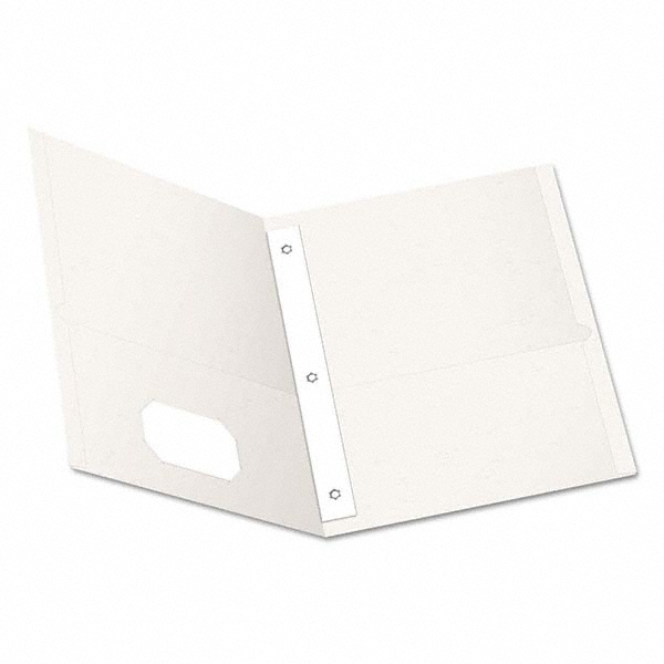 OXFORD - Pocket Folder: Letter, White, 25/Pack | MSC Direct