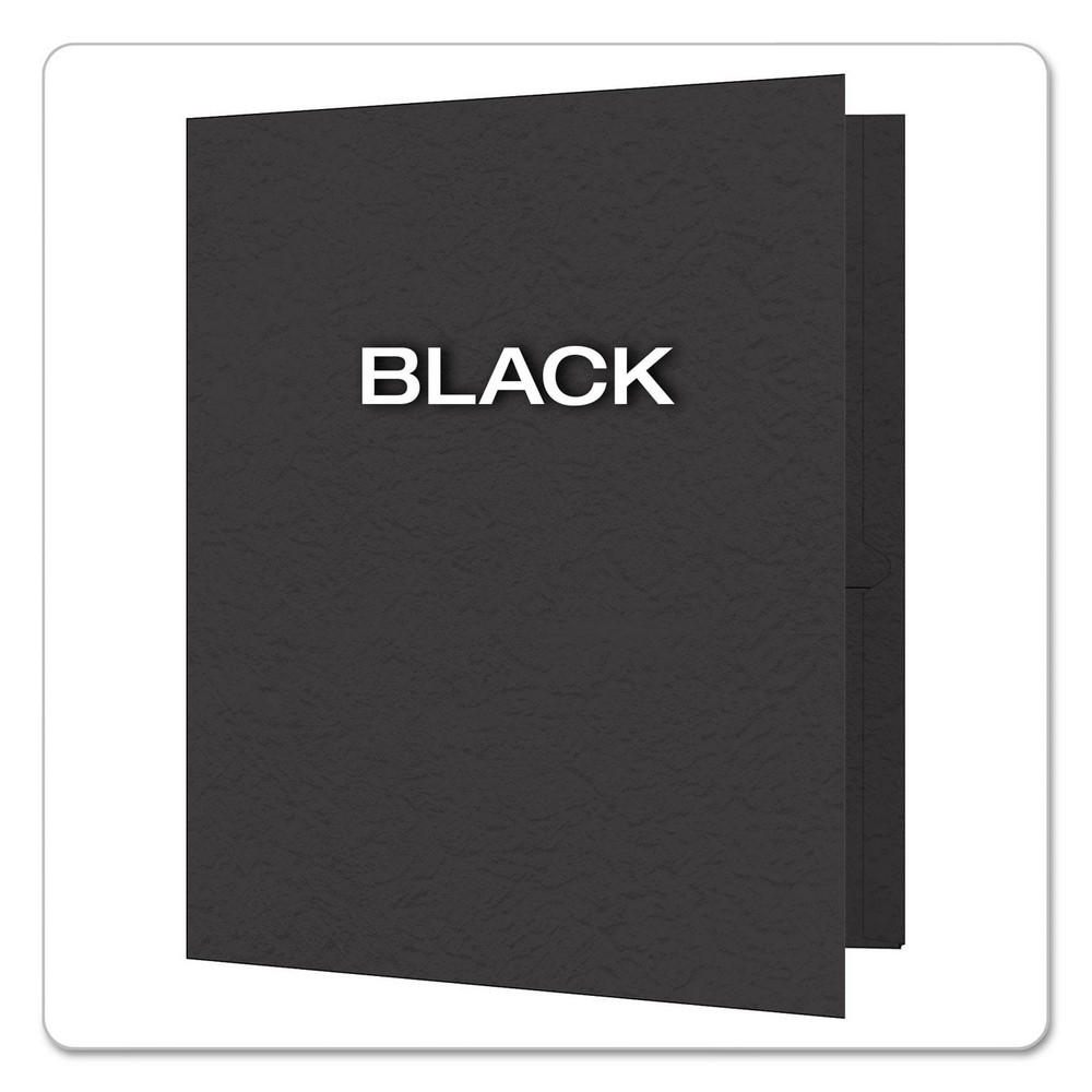 OXFORD - Pocket Folder: Letter, Black, 25/Pack | MSC Direct