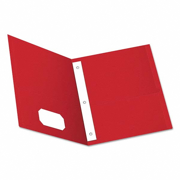 OXFORD - Pocket Folder: Letter, Red, 25/Pack | MSC Direct