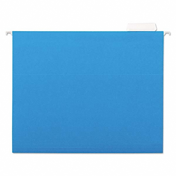 UNIVERSAL - Hanging File Folder: Letter, Blue, 25/Pack | MSC Direct