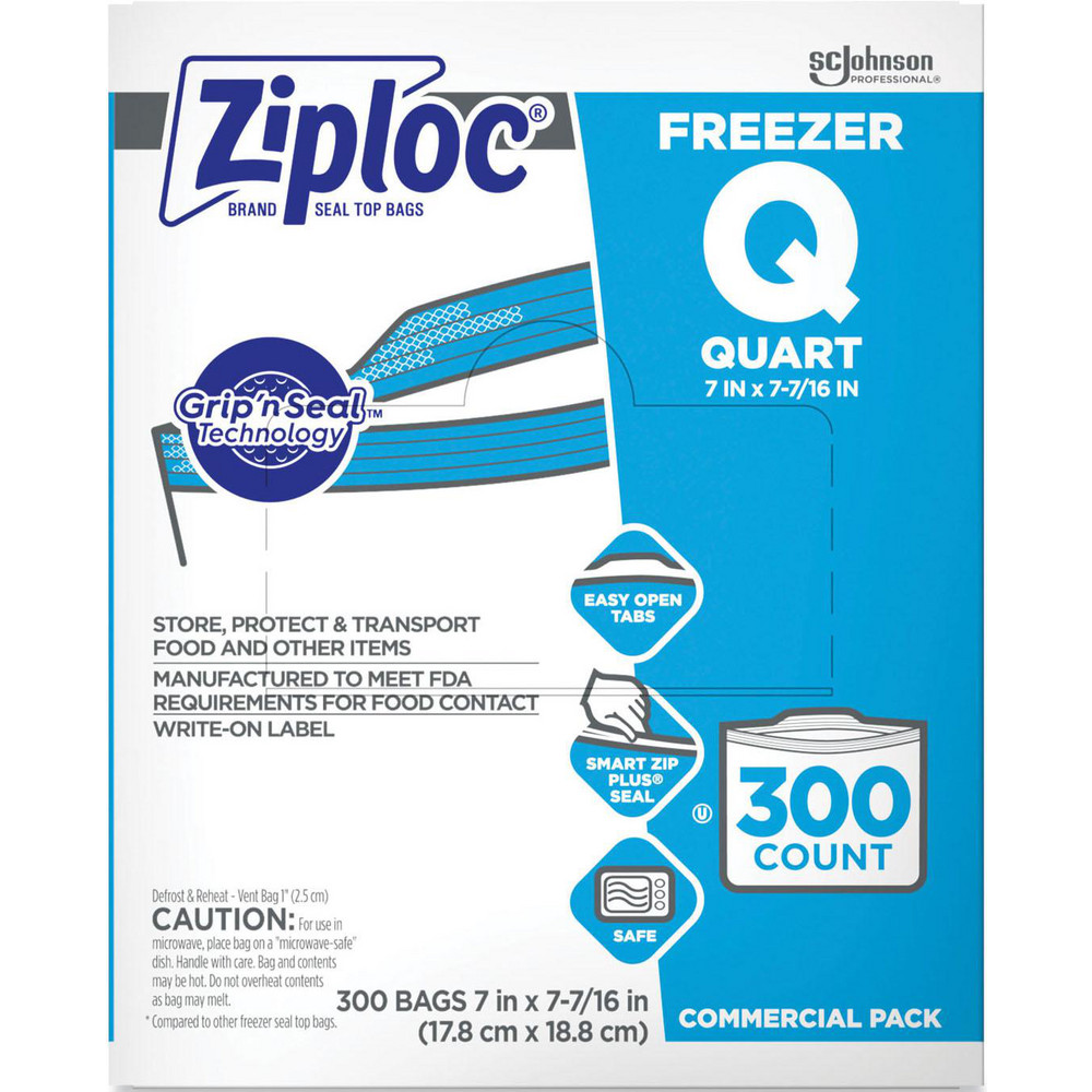 Ziploc - Ziploc Brand Freezer Bags Quart, Box of 300 | MSC Direct