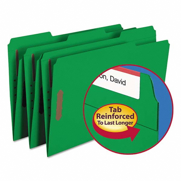 SMEAD - File Folders with Top Tab: Legal, Green, 50/Pack | MSC Direct