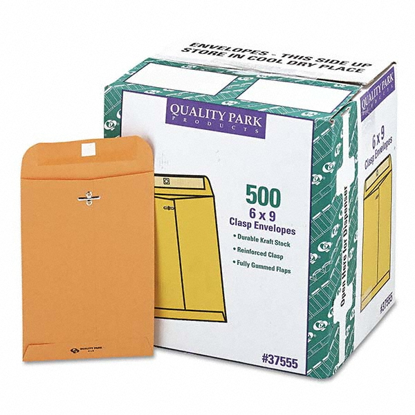 Quality Park - Clasp Mailing Envelope: 6" Wide, 9" Long, 28 lb | MSC Direct