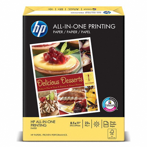 Hewlett-Packard - Office Machine Supplies: Copy Paper, White, 500 per ...
