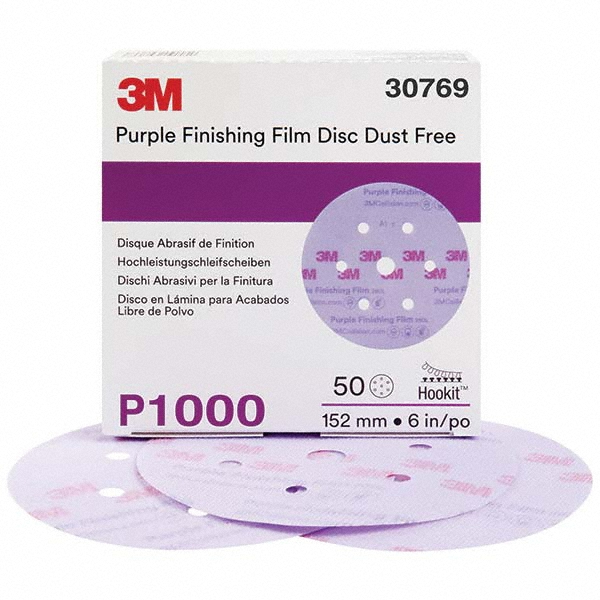 3M - Hook & Loop Disc: 6" Dia, 1000 Grit, Coated, Aluminum Oxide | MSC ...