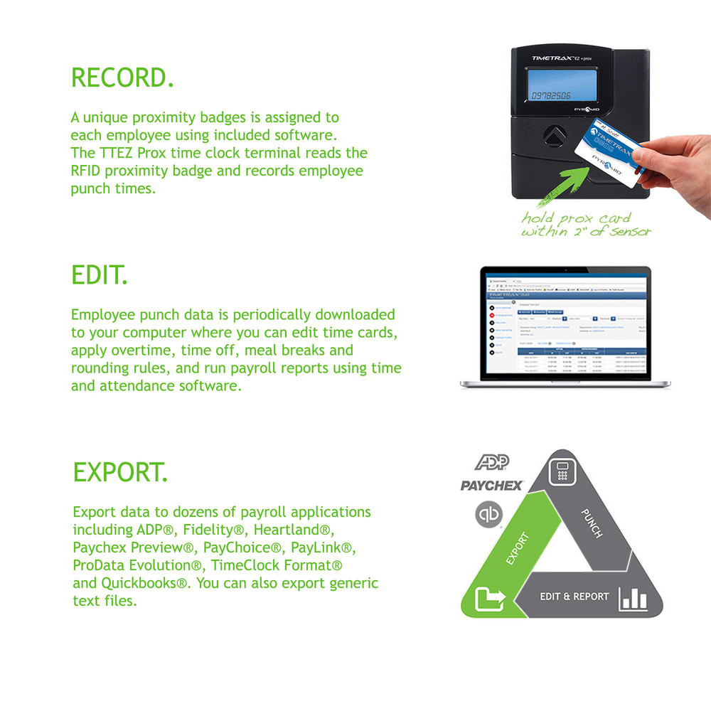 Pyramid - Time Clock: TimeTrax Automated Proximity Time and Attendance ...