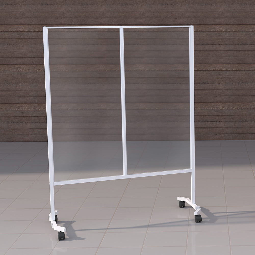 ECONOCO - Social Distancing Partition: 45" OAW, 70" OAH, Plastic, Semi ...