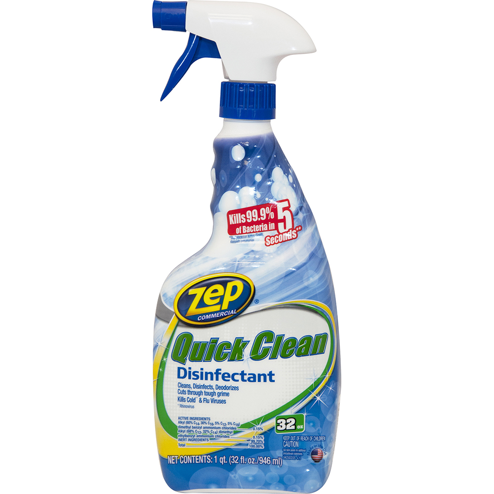 ZEP - Quick Clean Disinfectant Cleaner, 1 qt | MSC Direct