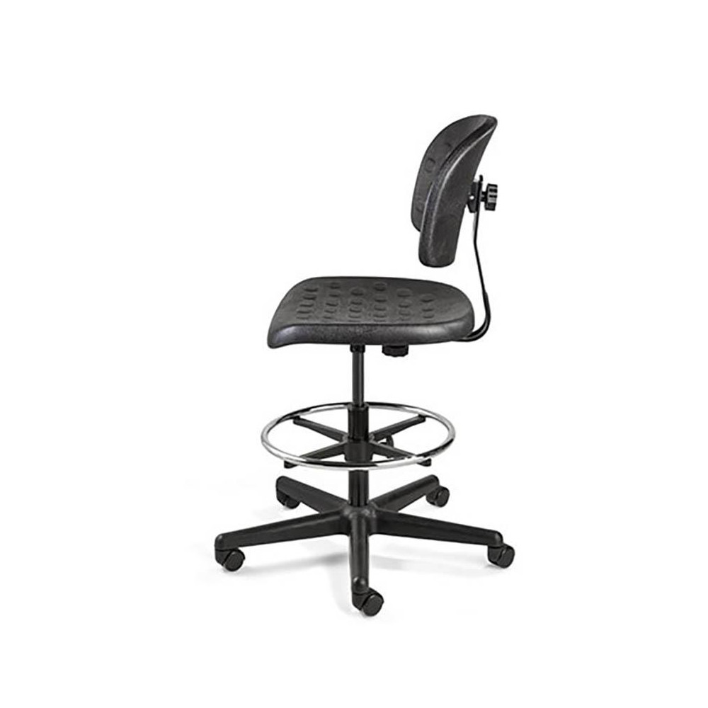 Bevco - Task Chair: Polyurethane, 22-1/2 to 32" Seat Height, Black ...