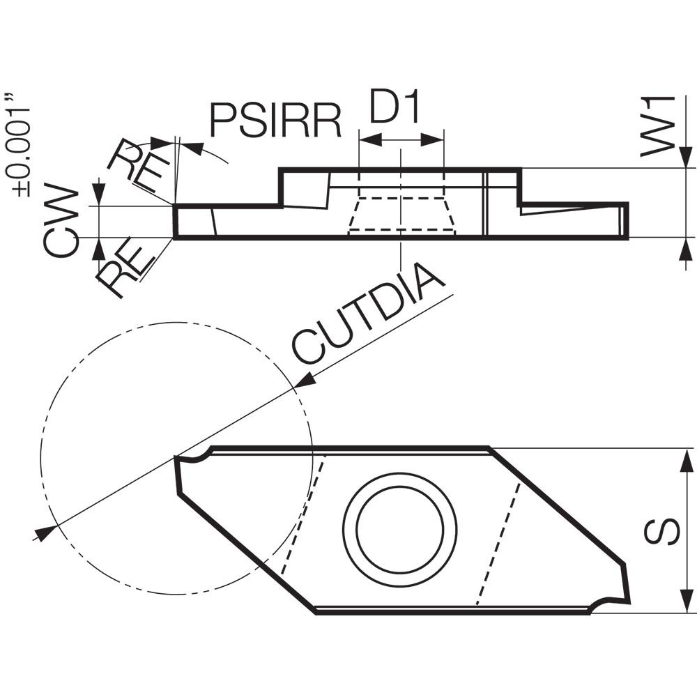 Kyocera - Cut-Off Insert: TKF16R200-S PR1535, Carbide, 2.00 mm (0.0787 ...