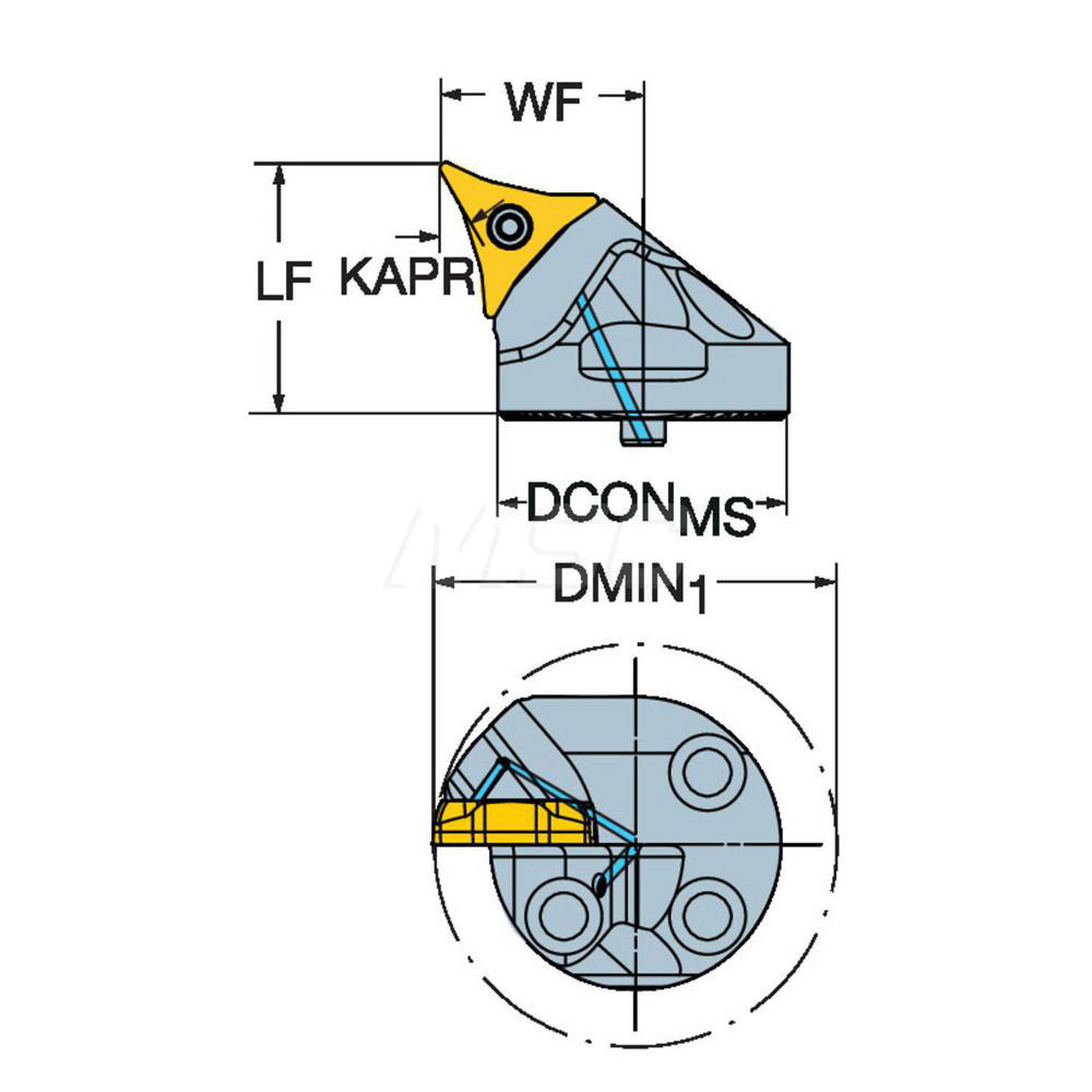 Sandvik Coromant - Modular Turning & Profiling Head: 35.00 mm, Internal ...