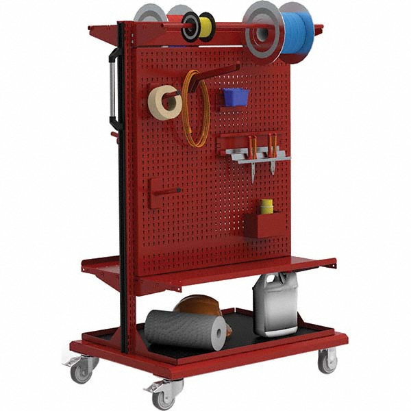 Rousseau Metal - 32" Wide x 59-1/8" High x 27" Deep, Mobile Work Stand ...