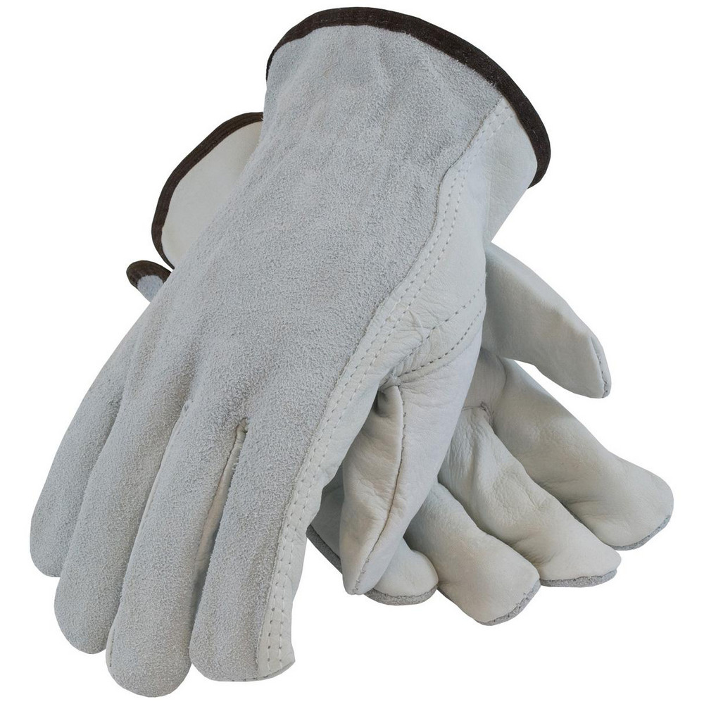 PIP - Work Gloves: PiP 68-160SB, Size Small, Leather Lined, Leather ...