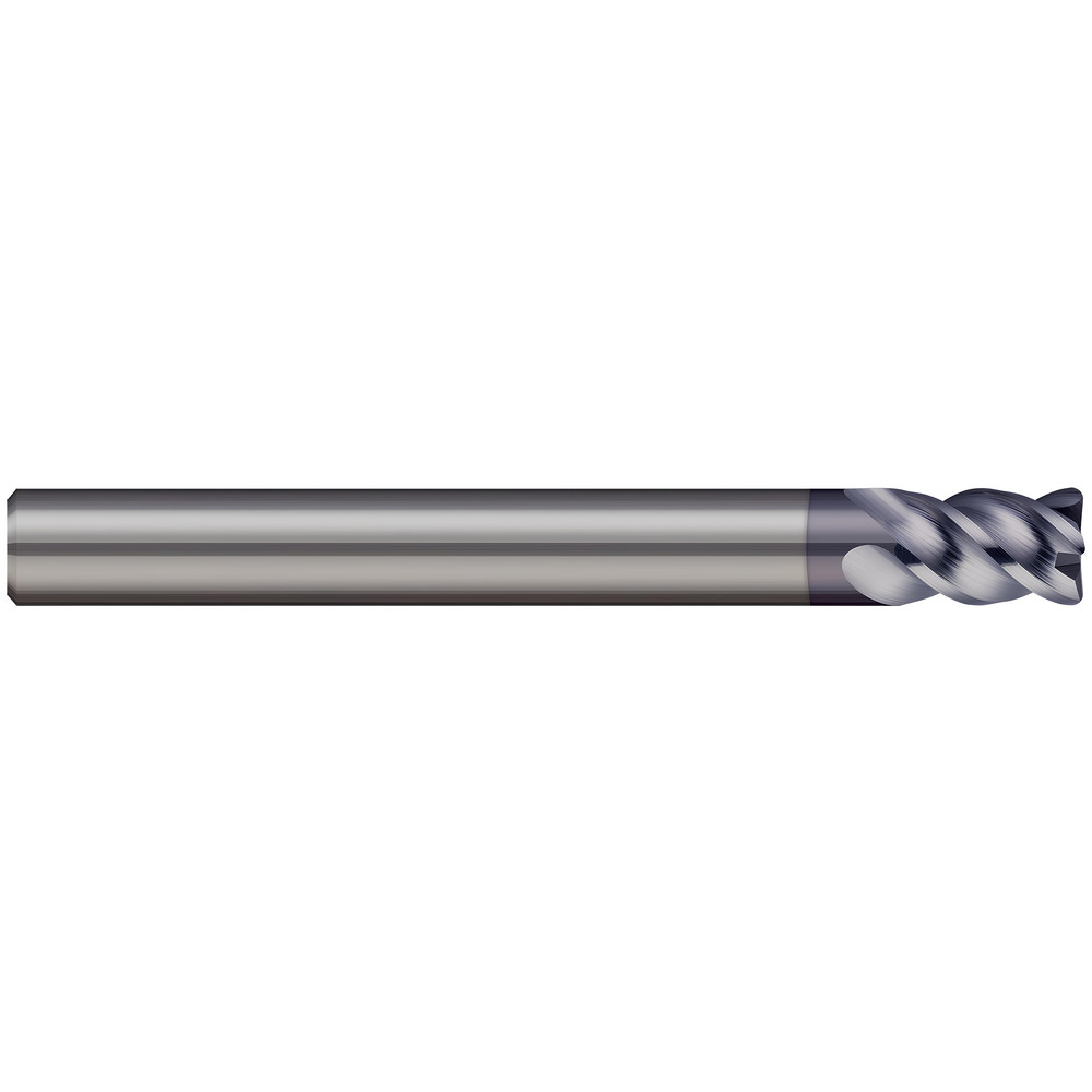 Micro 100 - Corner Radius End Mill: 3.00 mm Dia, 8.00 mm LOC, 0.50 mm Radius, 4 Flute, Solid ...